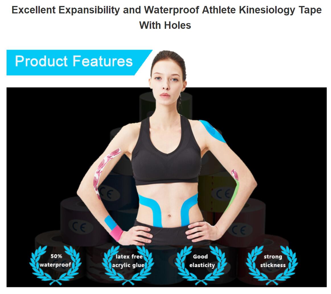 Holes Elastic Kinesiology Therapeutic Tape - Buy Product on Ningbo ...